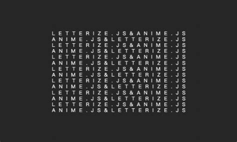 Javascript Letterize Js Anime Js Fe Segmentfault