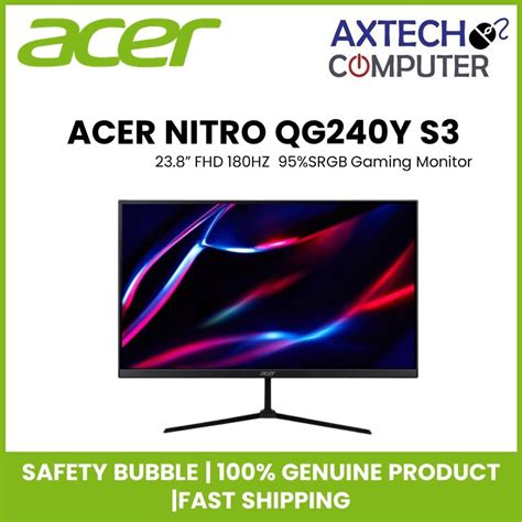 Acer Nitro Qg Y S Fhd Hz Gaming Monitor Dp Hdmi Yrs Wrty Shopee Malaysia