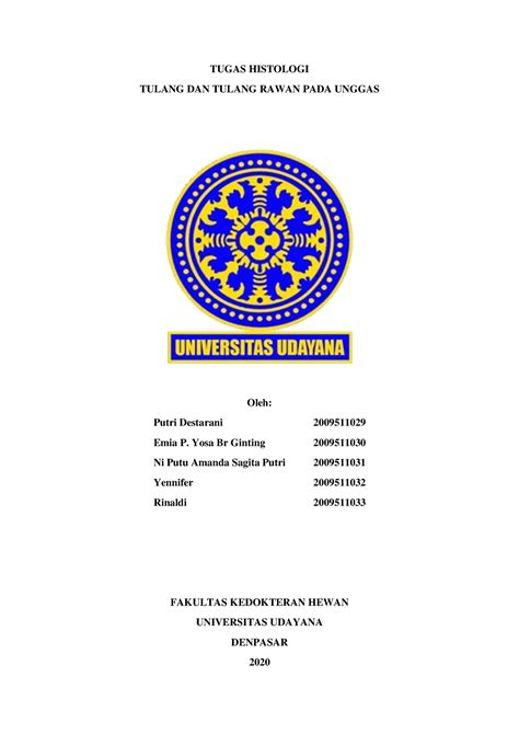 Materi Kuliah Jaringan Tulang Unggas Tugas Histologi Tulang Dan
