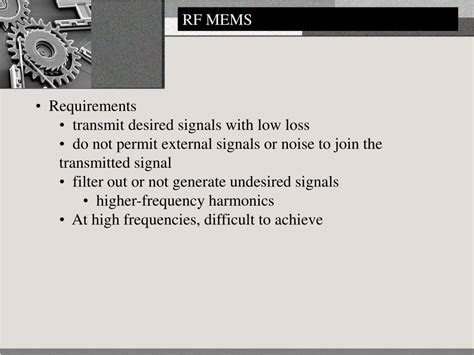Ppt Applications Rf Mems Powerpoint Presentation Free Download Id