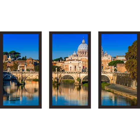 Rio De Janeiro Brazil Framed Plexiglass Wall Art Set Of 3 Bed Bath