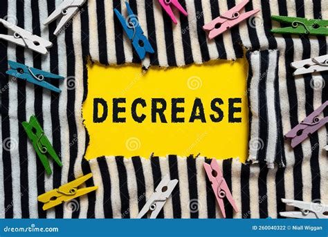 Text Caption Presenting Decrease Business Idea Make Or Become Smaller Or Fewer In Size Amount