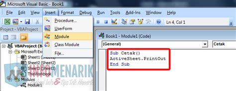 Cara Membuat Tombol Print Di Ms Excel