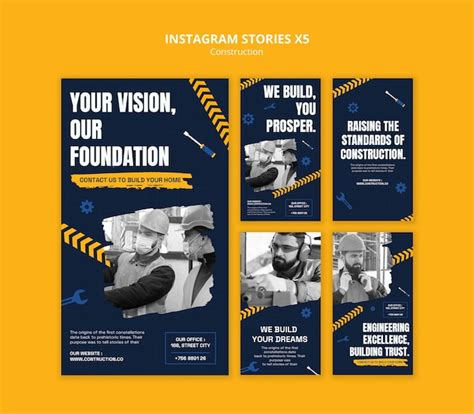 Construction Project Template Free Psd