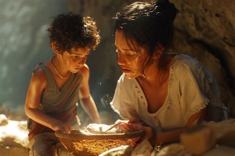 Premium Photo Mother And Son Having A Treasure Hunt