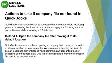 Ppt Easy Way To Fix Quickbooks Company File Not Found Issue Powerpoint Presentation Id 12879904