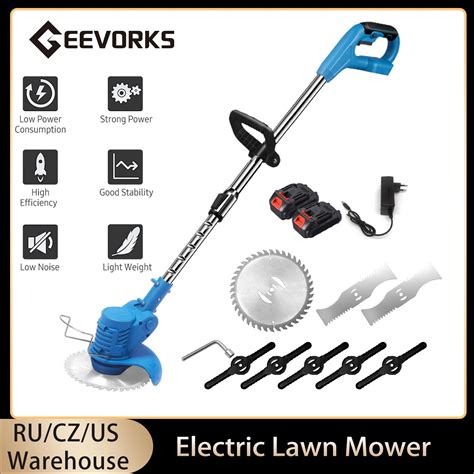 예초기 잔디깍는기계 원예 도구 잔디깍기 21v 텔레스코픽 핸드 헬드 무선 잔디 트리머 전기 잔디 깎는 기계 1500mah