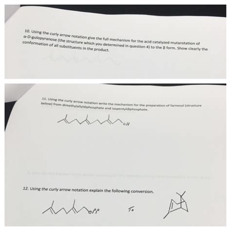 Solved Using The Curly Arrow Notation Give The Full