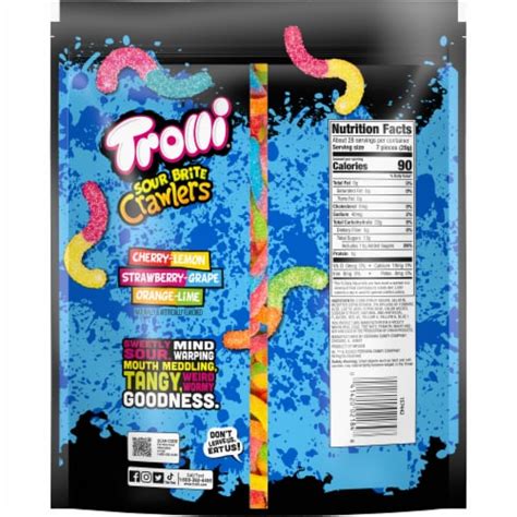 Trolli Sour Brite Crawlers Sweet And Sour Gummy Worm Candy Bag 28 800