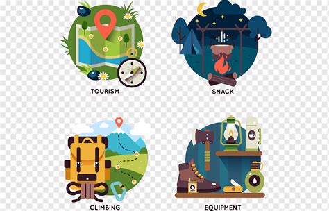 캠핑 일러스트 플랫 여행 테마 아이콘 자료 카메라 아이콘 전화 아이콘 텐트 Png Pngwing