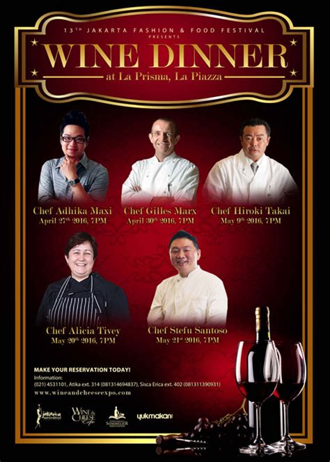 A Special Wine Dinner Experience With Worldwide Chef And Wine Pairing Make Your Reservation Now