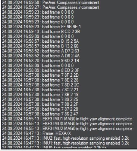 Bad Frame Message Arducopter Ardupilot Discourse