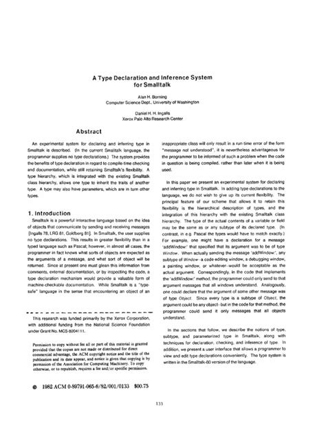 type decl inference smalltalk pdf class computer programming