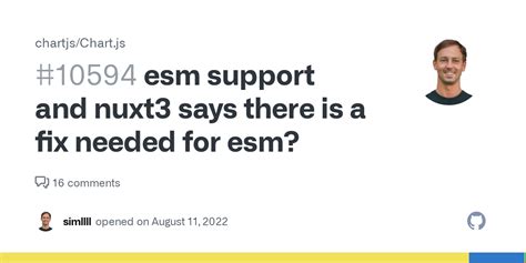 Esm Support And Nuxt3 Says There Is A Fix Needed For Esm · Issue