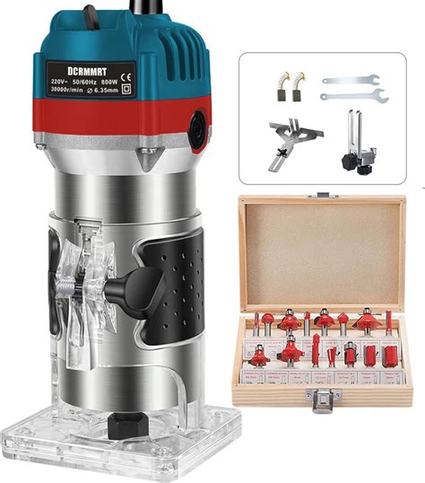 Wfx Utility™ Compact Wood Router Tool 15 Pieces 1 4 Router Bits Woodworking Trimmer Electric 1