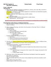 BIO 201 Section A Study GuideFinal ExamFall 2021 Docx BIO 201 Section A Fall 2021 Tentative