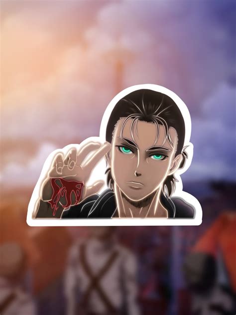 Eren Yeager Attack On Titan Sticker Available In Gloss Or