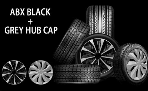Abx Hubcap Wheel Covers Hub Caps 16 Inch Set Of 4 Black