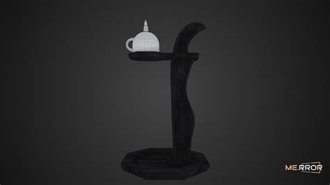 3d Model Game Ready Korean Traditional Octagonal Lamp Vr Ar Low