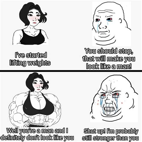 Muscle Girl Wojak Meme 3 By Caldawsom On Deviantart