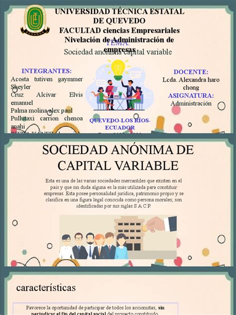 Sociedad Anónima De Capital Variable Características Ventajas Y