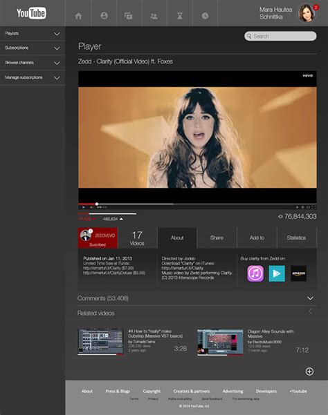 Youtube Interface Ui New Design On Behance