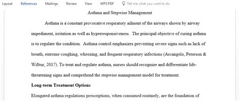 Asthma And Stepwise Management Exacthomework
