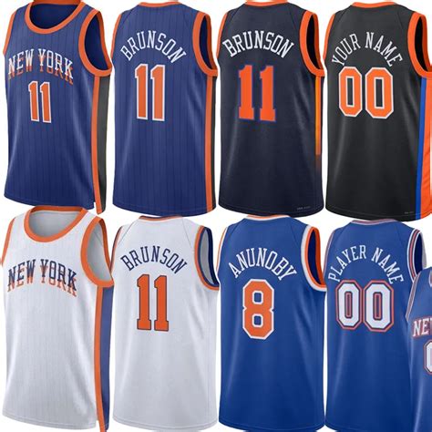 New York Knicks Sublimation Basketball Featuring Jalen Brunson Karl Anthony Towns Mikal