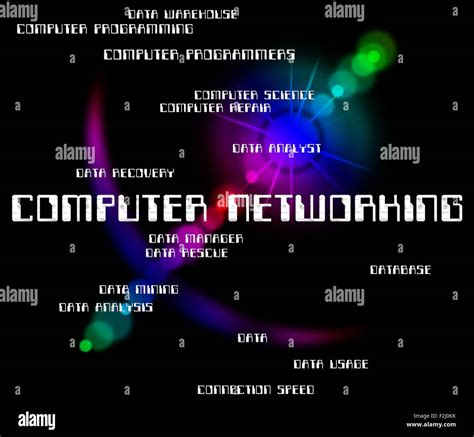 Computer Networking Meaning Global Communications And Connection Stock