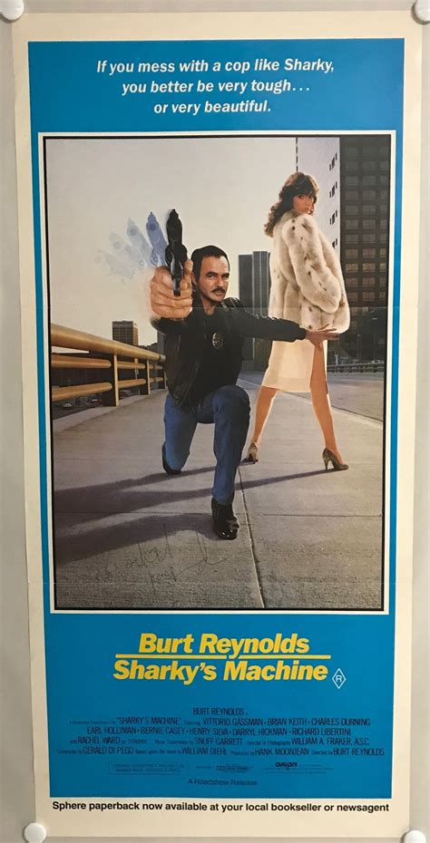 Original Daybill Movie Poster Sharkys Machine B 1981 Signed By