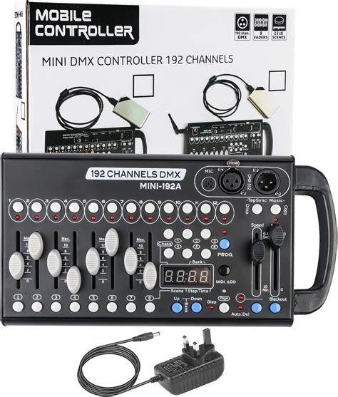 Dmx512 Console 192ch Programmable Stage Lighting Controller For Djs