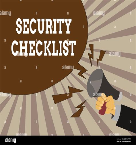 Handwriting Text Security Checklist Conceptual Photo Protection Of Data And System Guide On