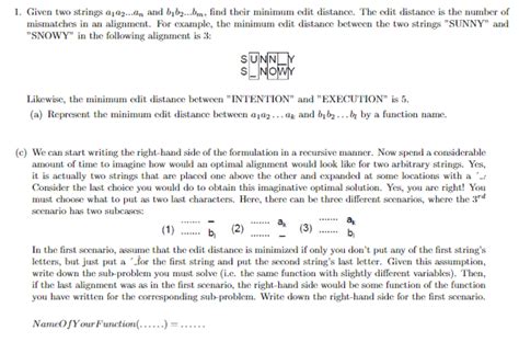 Solved 1 Given Two Strings A1a2an And B1b2bm Find Their