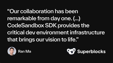 Codesandbox On Linkedin One Week After The Release Of Codesandbox Sdk