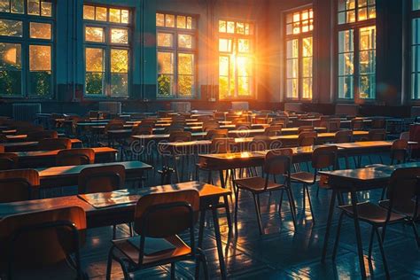 Quiet Lecture Hall Empty University Classroom Stock Illustration Illustration Of Learning