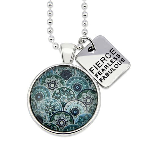 Cirque Bright Silver Fierce Fearless Fabulous Necklace Sister And Soul