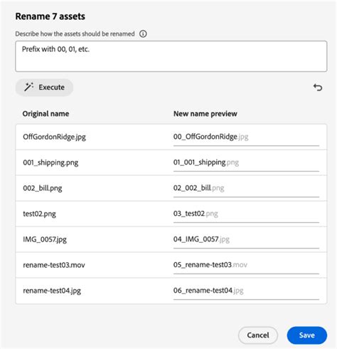 Rename And Bulk Assets Rename In Assets Essentials Adobe Experience Manager