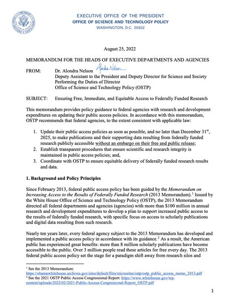 Us Regierung Erlässt Wegweisende Open Science Policy