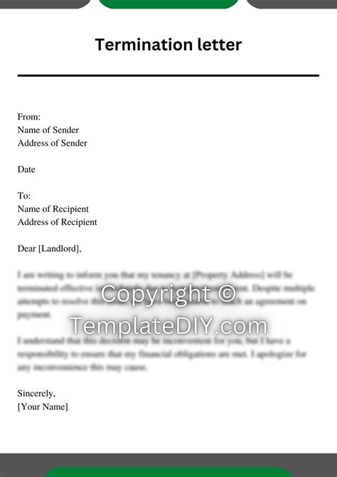 Rental Termination Letter Sample With Examples Word Lettering