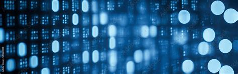 blue digital binary data code on screen abstract tech binary code