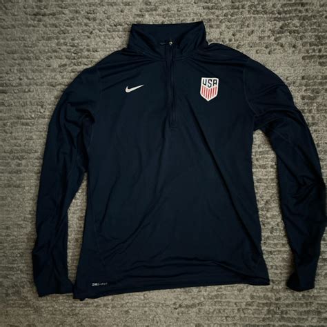 Nike Mens Large Usa Soccer Warm Up Quarter Zip Depop