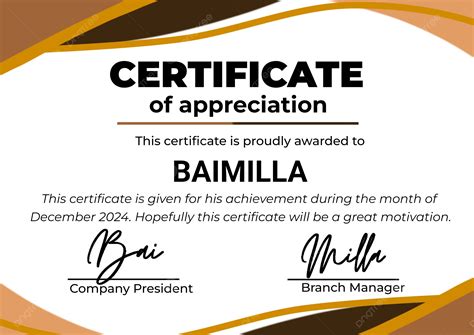 Certificate Of Appreciation Template Download On Pngtree