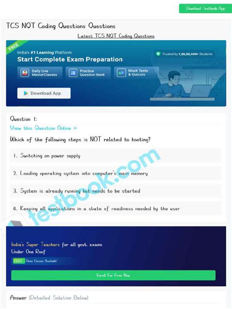 Tcs Nqt Coding Questions Pdf