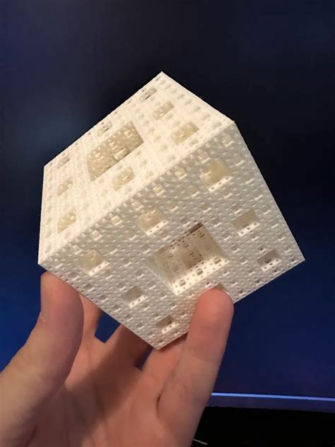 Fractal Cube 3x3x3in Menger Sponge By Gameoa Makerworld