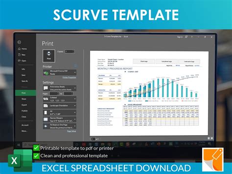 Management Template S Curve Progress Report Scurve Cash Flow Excel