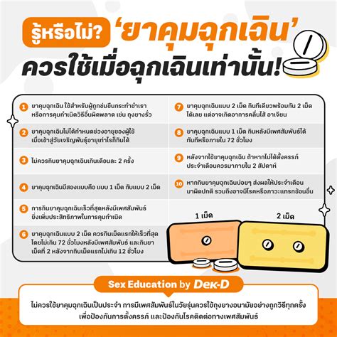 Dekdsexeducation ยาคุมฉุกเฉิน Dek D Com เด็กดีดอทคอม