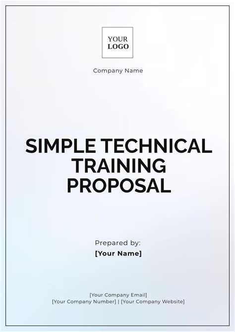 Technical Proposal Template Doc Free Printable Editable Proposal
