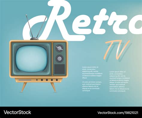 Poster Of Vintage Tv Set Television Royalty Free Vector