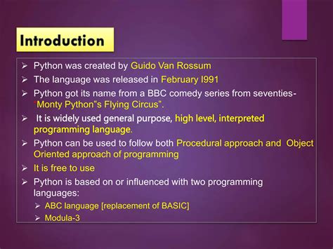 PYTHON FEATURES Pptx
