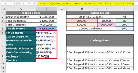 Calculate Income Tax In Excel AY Template Examples